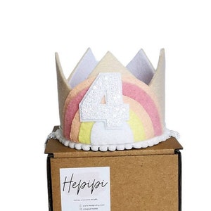 Rainbow Birthday Crown | Etsy