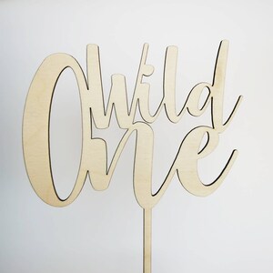 Wild One Wooden Cake Topper - Etsy