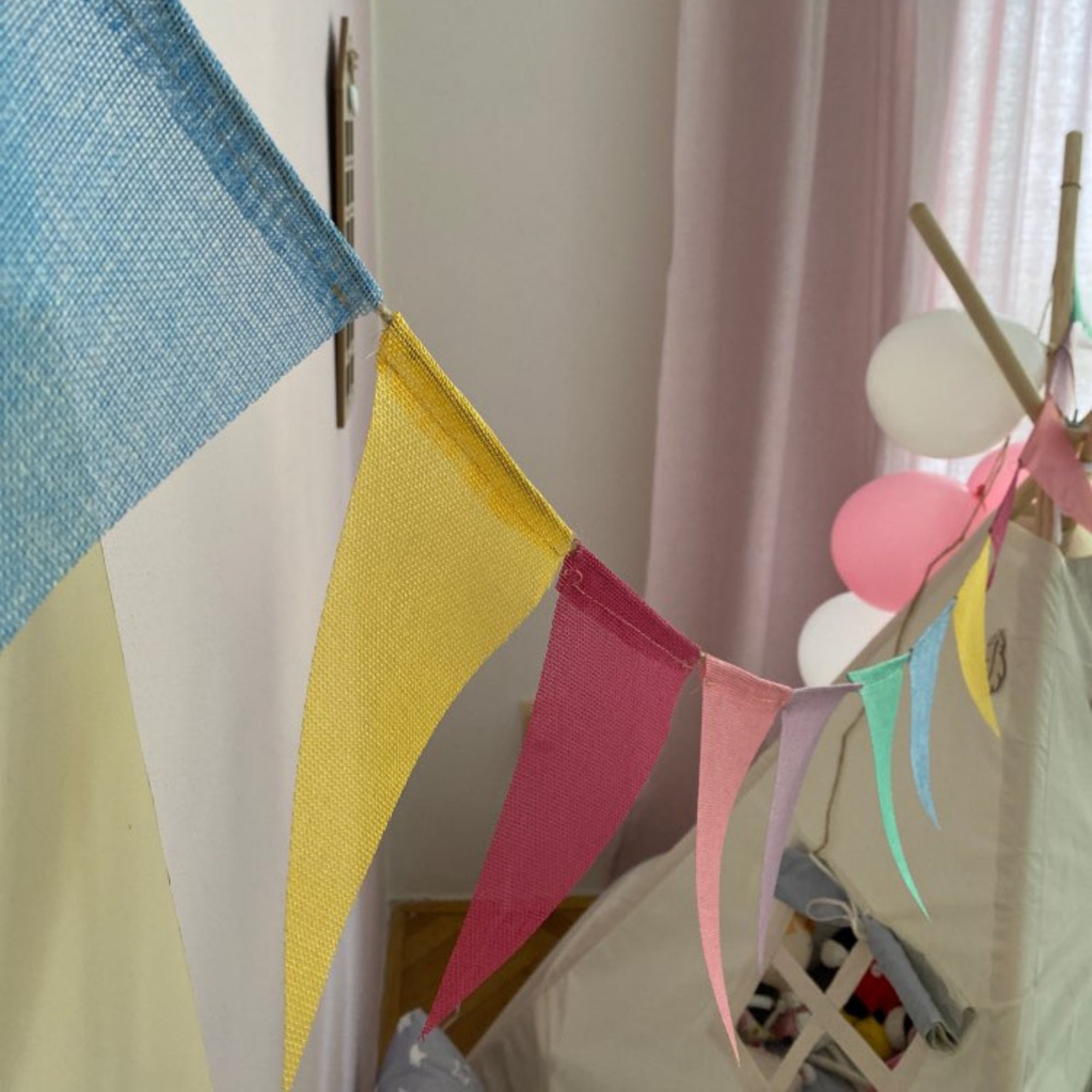 Pastel Flags Garland Party Decor | Etsy