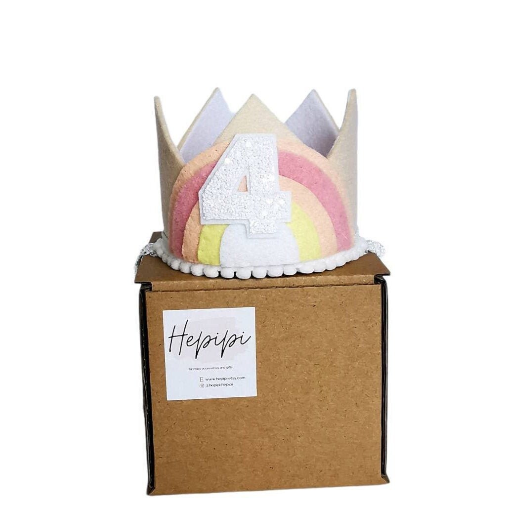 Rainbow Birthday Crown | Etsy