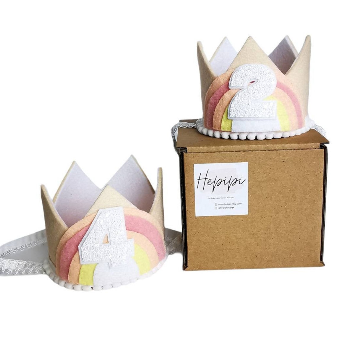 Rainbow Birthday Crown | Etsy