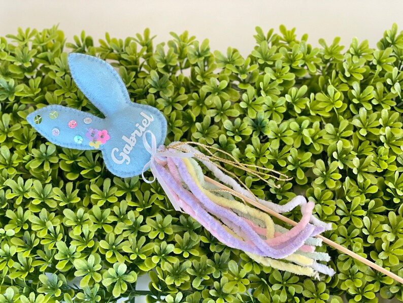 Felt Bunny Wand Fairy Wand Kid's Bunny Wand Easter - Etsy
