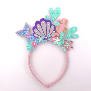 Mermaid Party Crown Mermaid Birthday Crown Mermaid Headband - Etsy