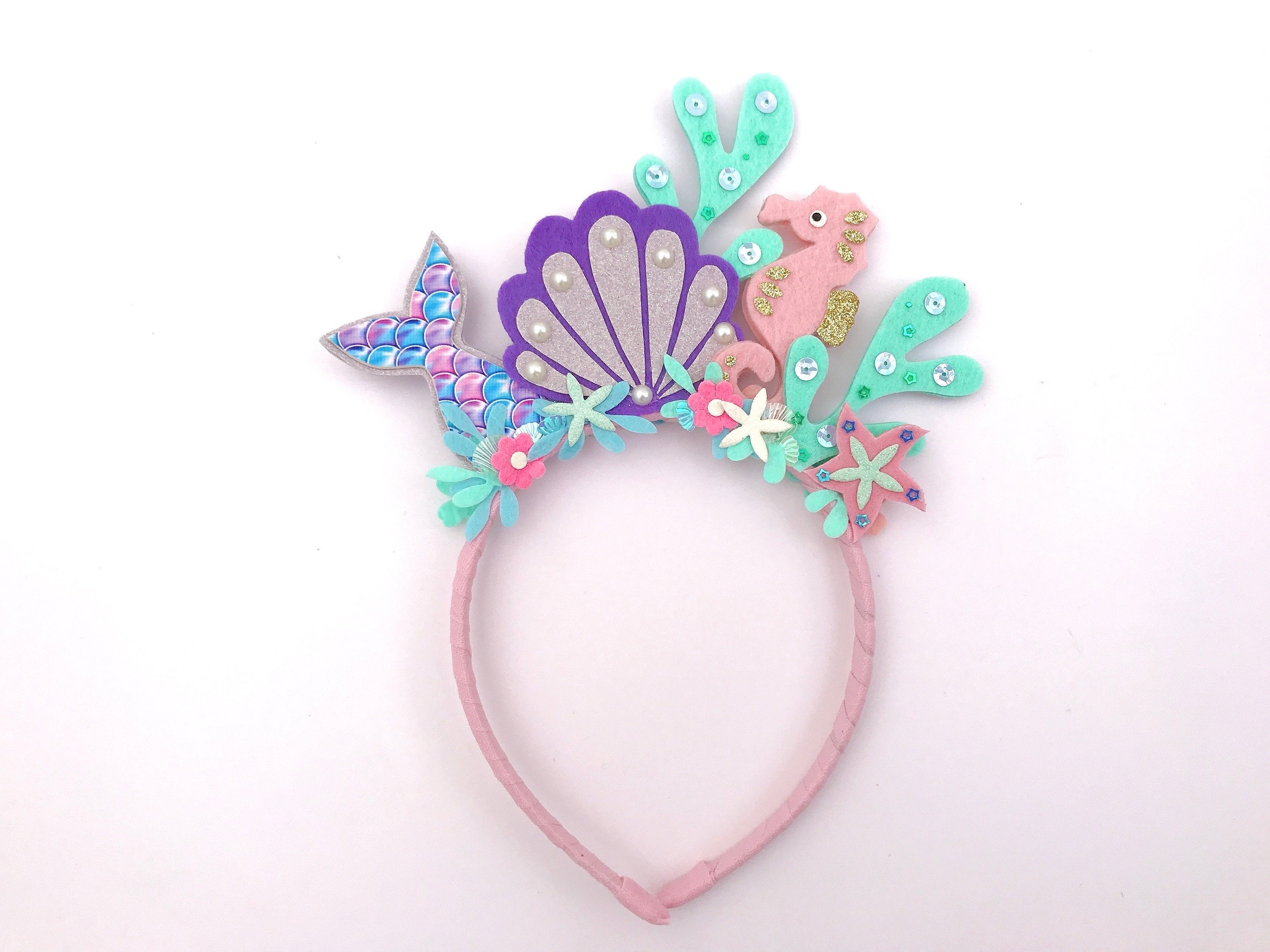 Mermaid Party Crown Mermaid Birthday Crown Mermaid Headband - Etsy