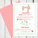 Sewing Party Invitation, Craft Birthday Invite, Sewing Birthday ...