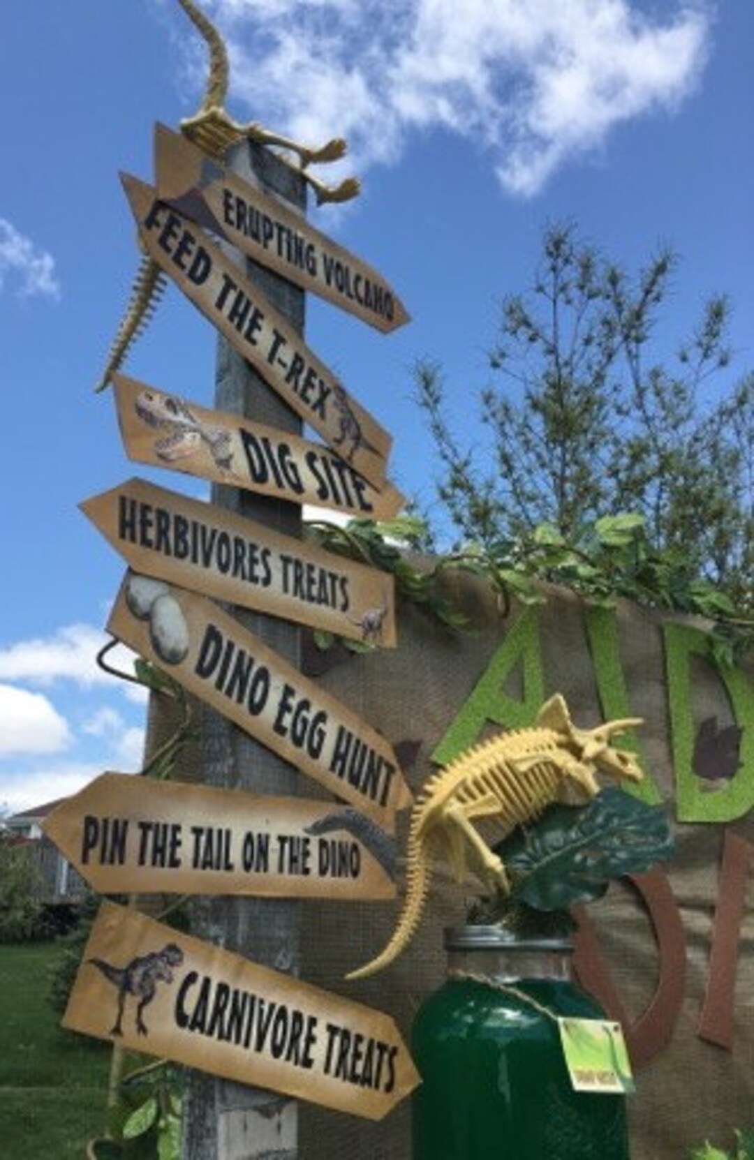 Printable Dinosaur Sign, Dinosaur Directional Arrows, Dinosaur Party ...