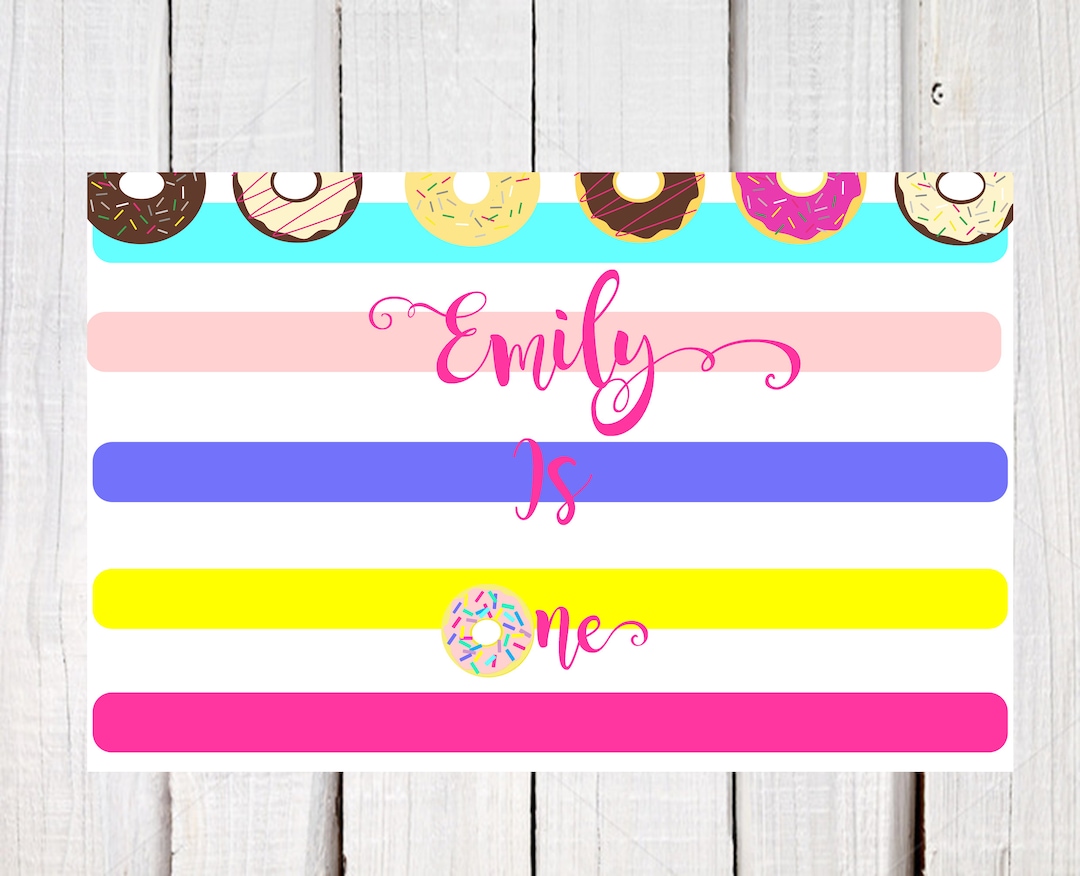Customized Donut Birthday Placemats, Donut Paper Placemat, Sprinkles ...