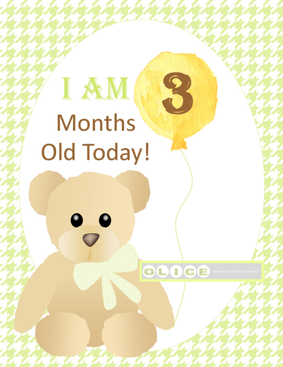 Bear Baby Milestone Cards, Month by Month Baby Age Sign, Boy Baby Photo ...