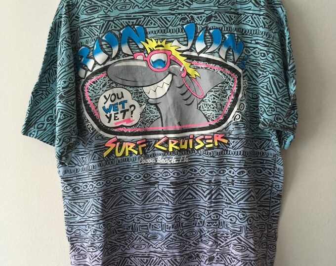 Ron Jon Surf Shark "you Wet Yet" All Over Print 1991 XL - Etsy