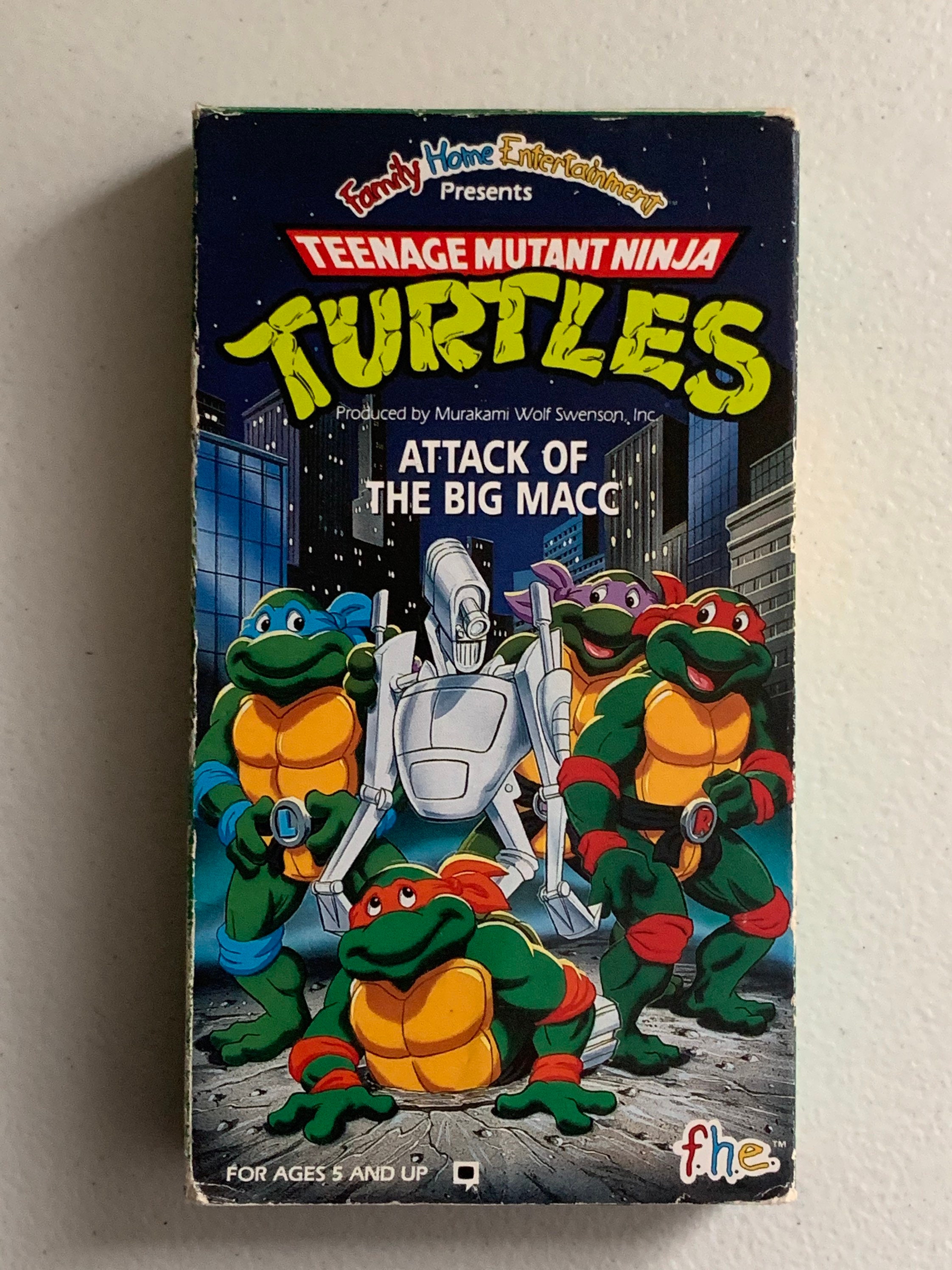 Teenage Mutant Ninja Turtles TMNT Attack of the Big Macc VHS | Etsy
