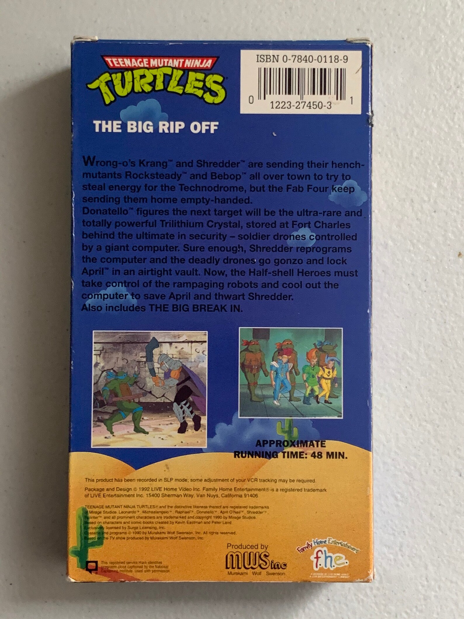 Teenage Mutant Ninja Turtles TMNT The Big Rip Off VHS Tape | Etsy