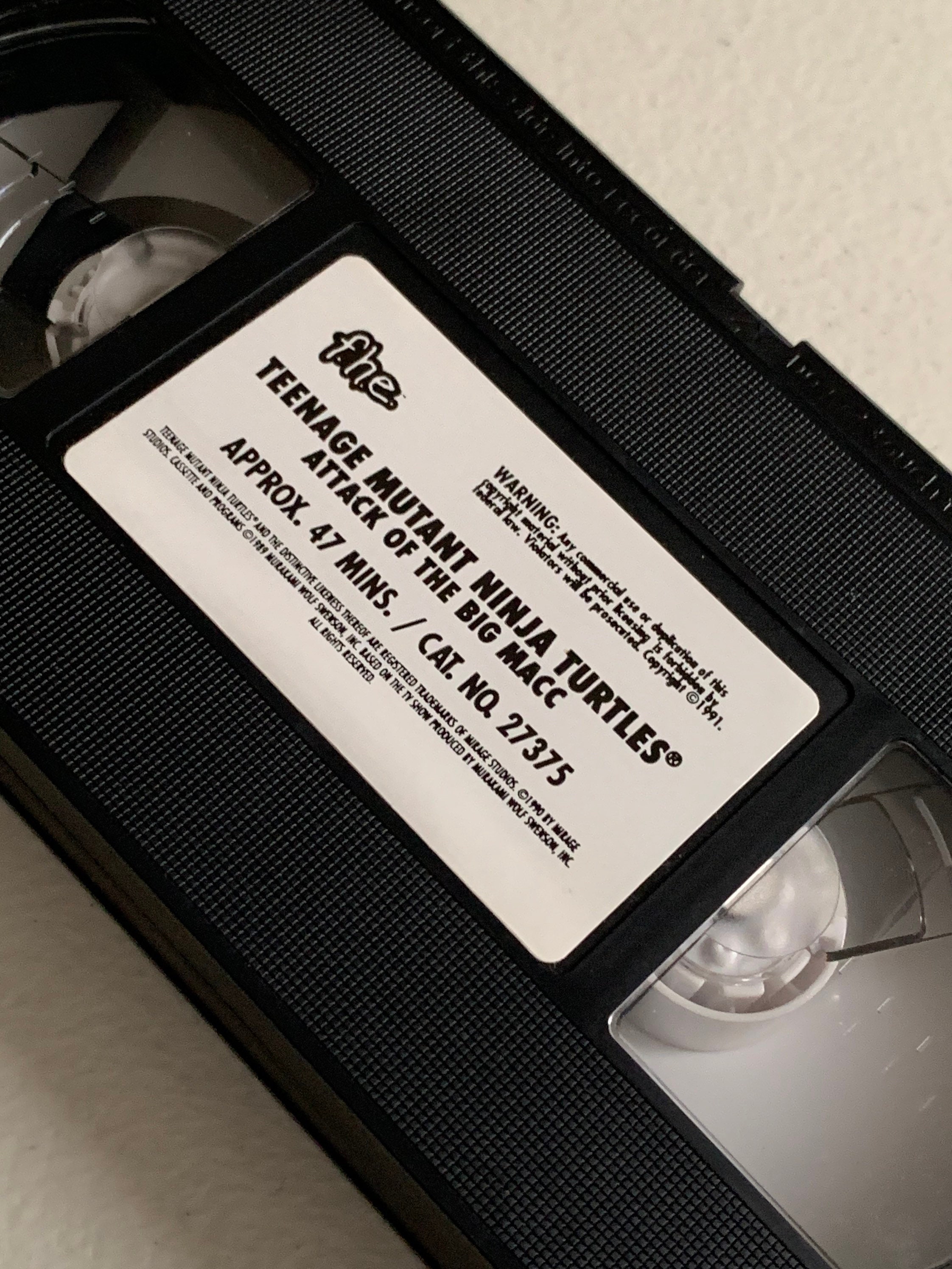 Teenage Mutant Ninja Turtles TMNT Attack of the Big Macc VHS | Etsy