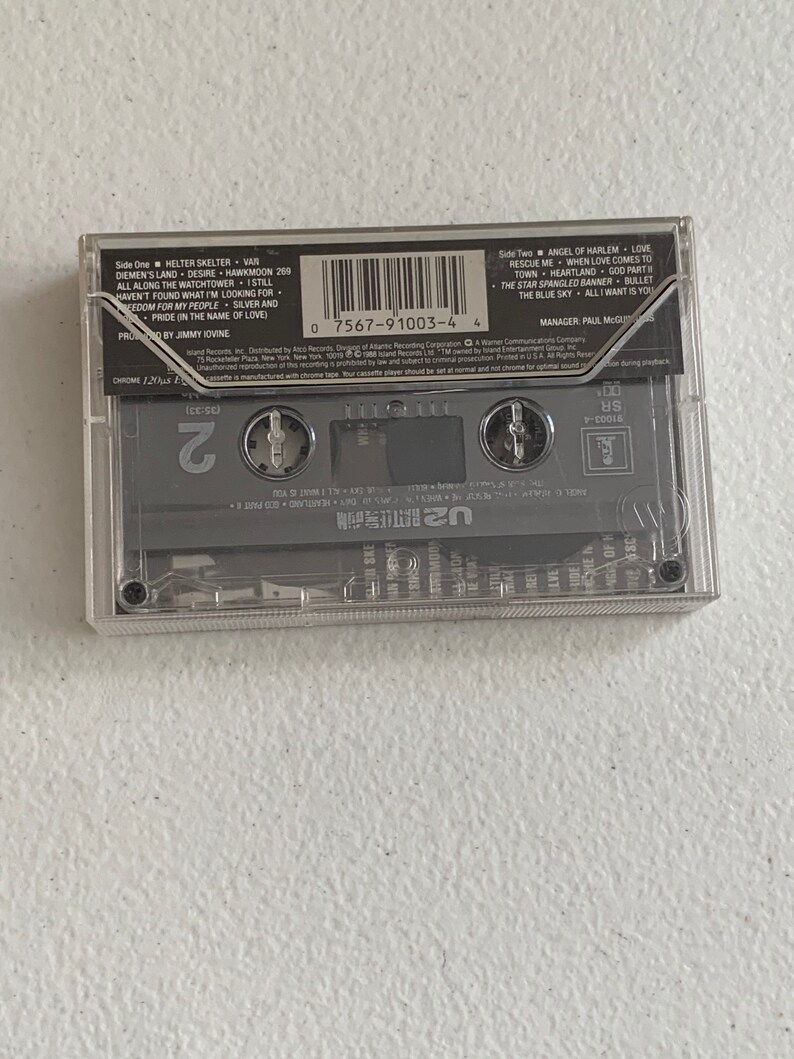 U2 Rattle and Hum Vintage Cassette Tape Rock 80s - Etsy