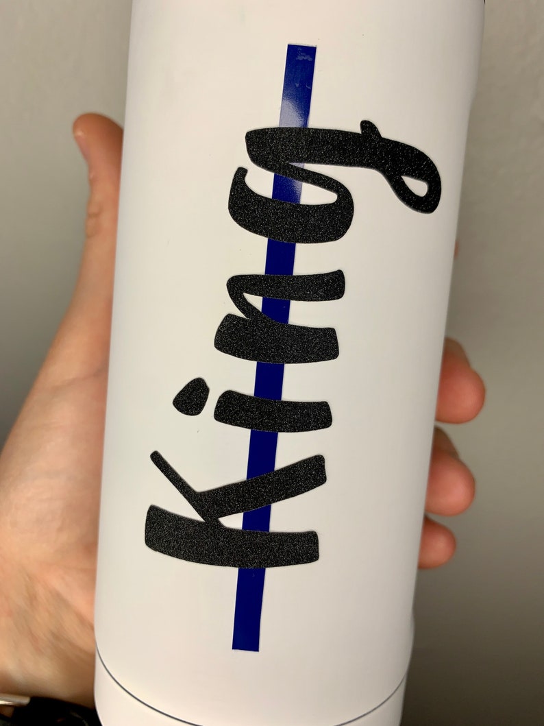 Thin Blue Line Slim Can Cooler With Name, Skinny Can Cooler, Law ...