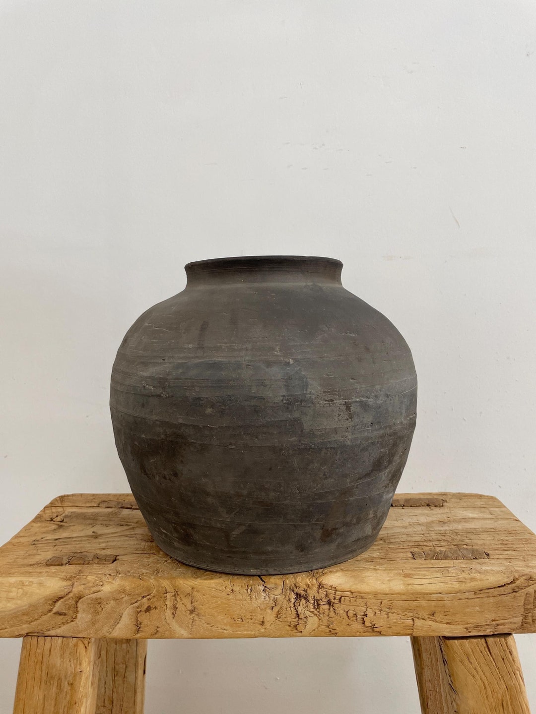 Vintage Clay Pot 8" Tall - Cumin Pot - Rustic Pottery - Vintage Vase ...