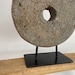 Large Vintage Millstone on Stand - Vintage Stone Wheel on Pedestal ...