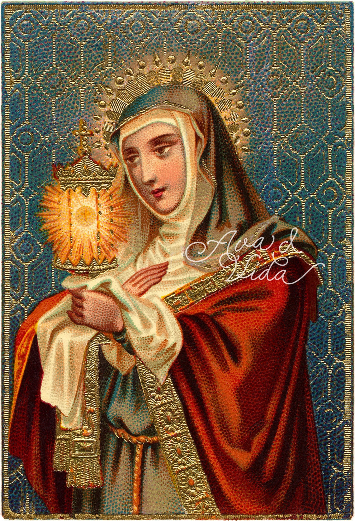Saint Clare Of Assisi Digital Download The Patron Saint Of Etsy
