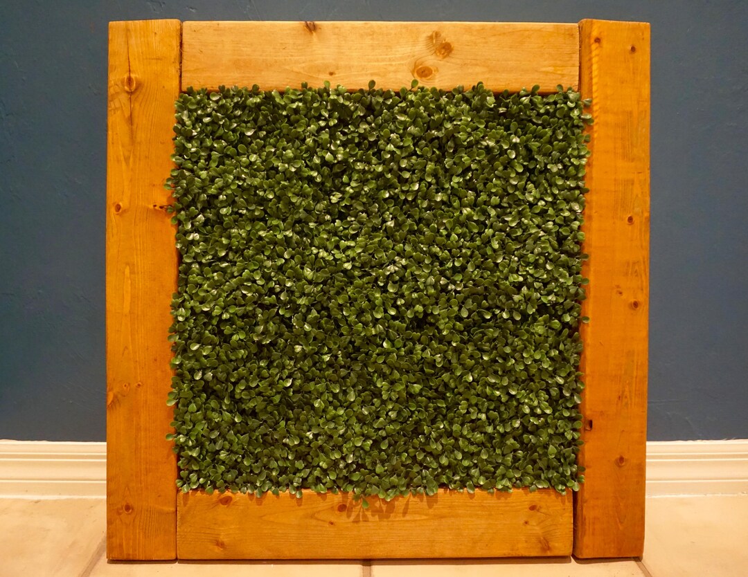 Nearly Living Wall ~ Artificial Boxwood Wall Panel With Reclaimed Wood ...