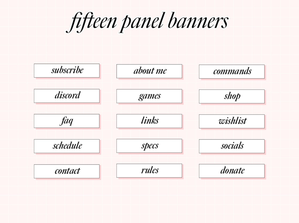 Pink and Black Stream Overlay Package for Twitch, Cute Windows Theme ...