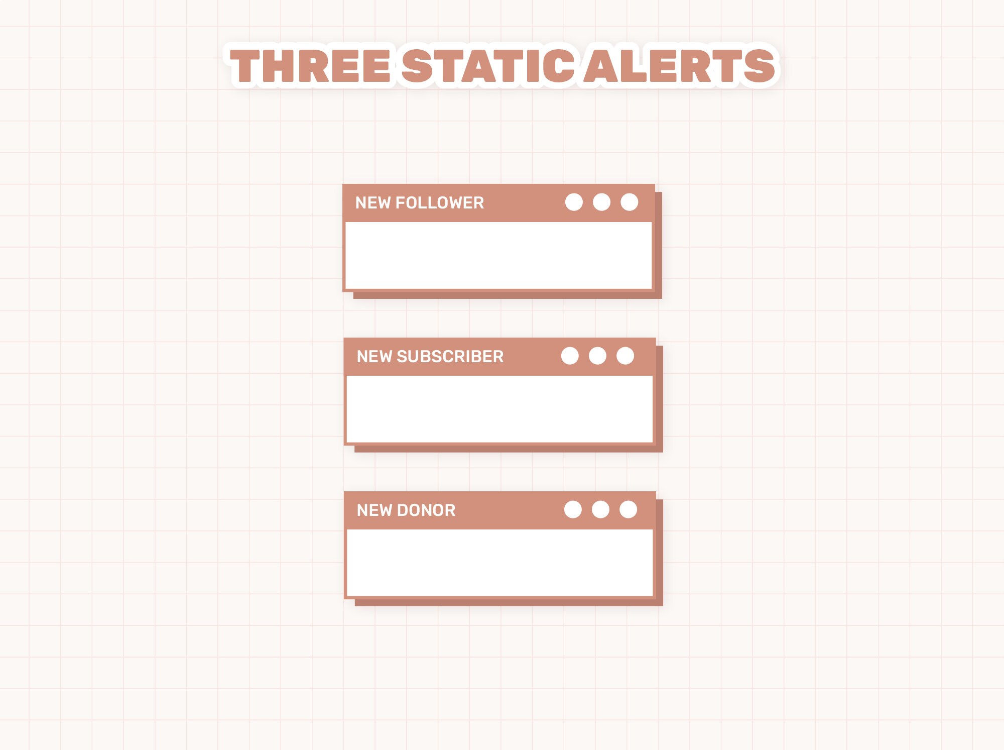 Beige and Brown Stream Overlay Package for Twitch, Cute Windows Theme ...