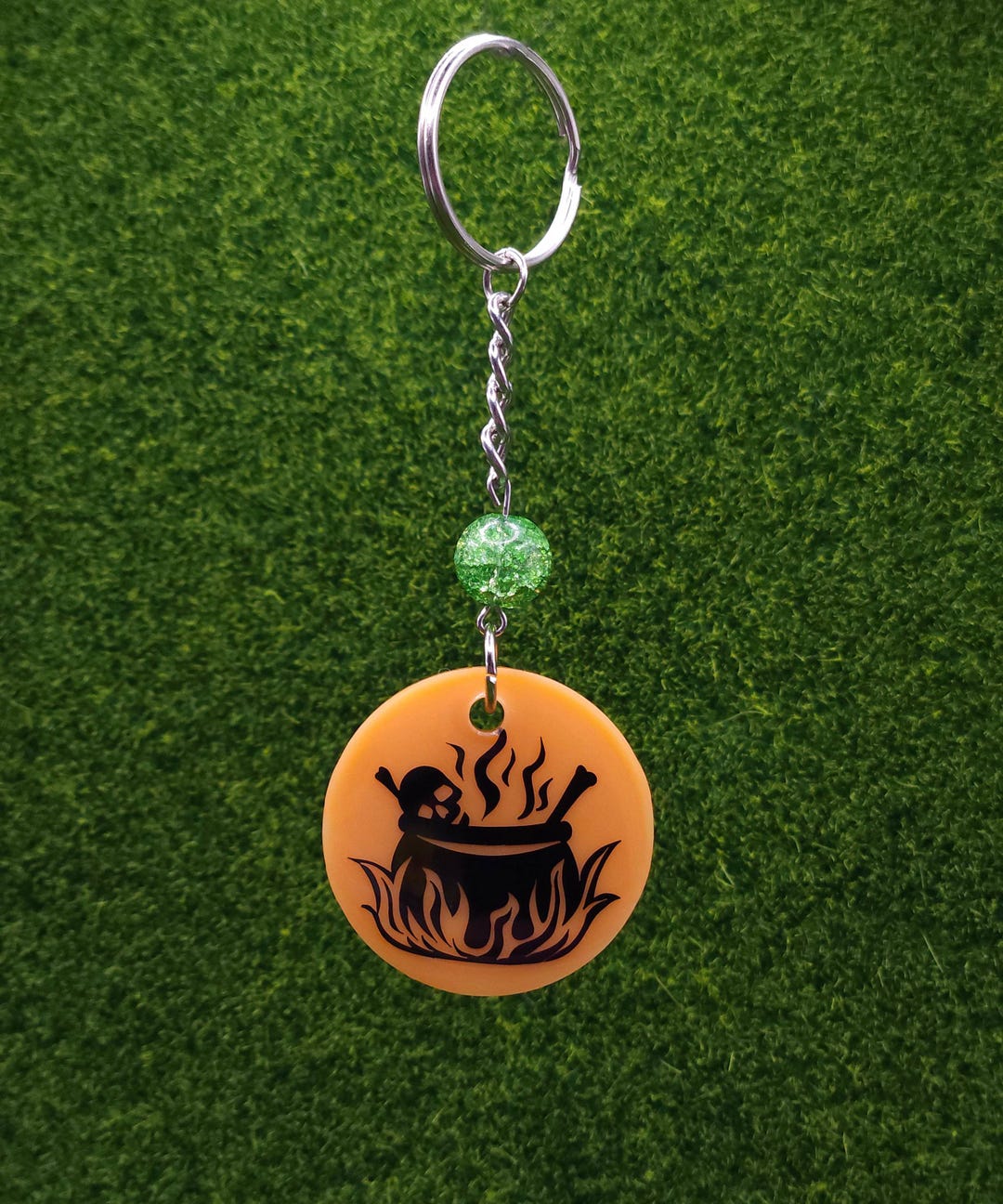 Witch's Cauldron - Small Resin Keychain - Halloween Gift, Skull Key ...
