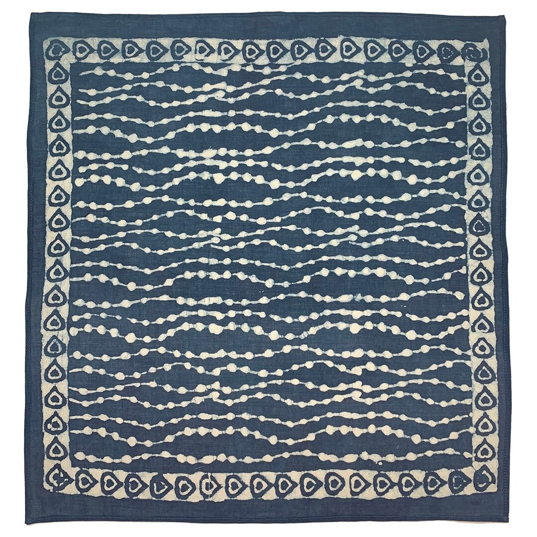 Indian Block Print Cotton Bandana Scarf / 21 X 21 / Wedding Bridesmaid ...