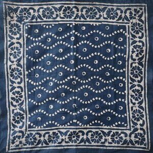 Indian Block Print Cotton Bandana Scarf, Eco-friendly (21 X 21) - Etsy