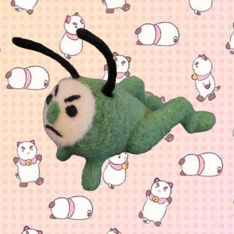 UGLY Cricket Figure Needle Felt Figure Bee and Puppycat - Etsy