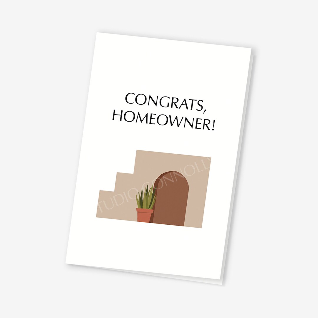 Congrats Homeowner Greeting Card | Instant Download | New Home | Moving ...