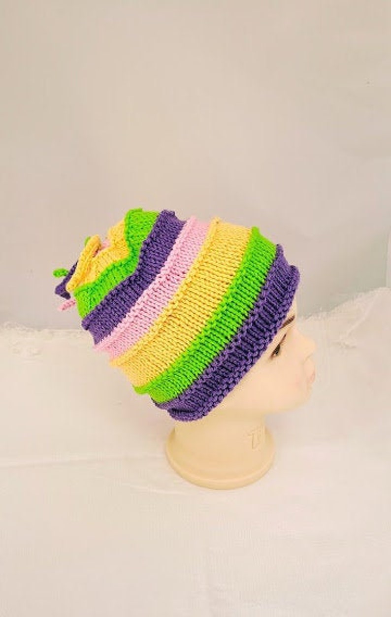 Easter Egg Beanie Easter Hat With Tassel Pastel Spring - Etsy