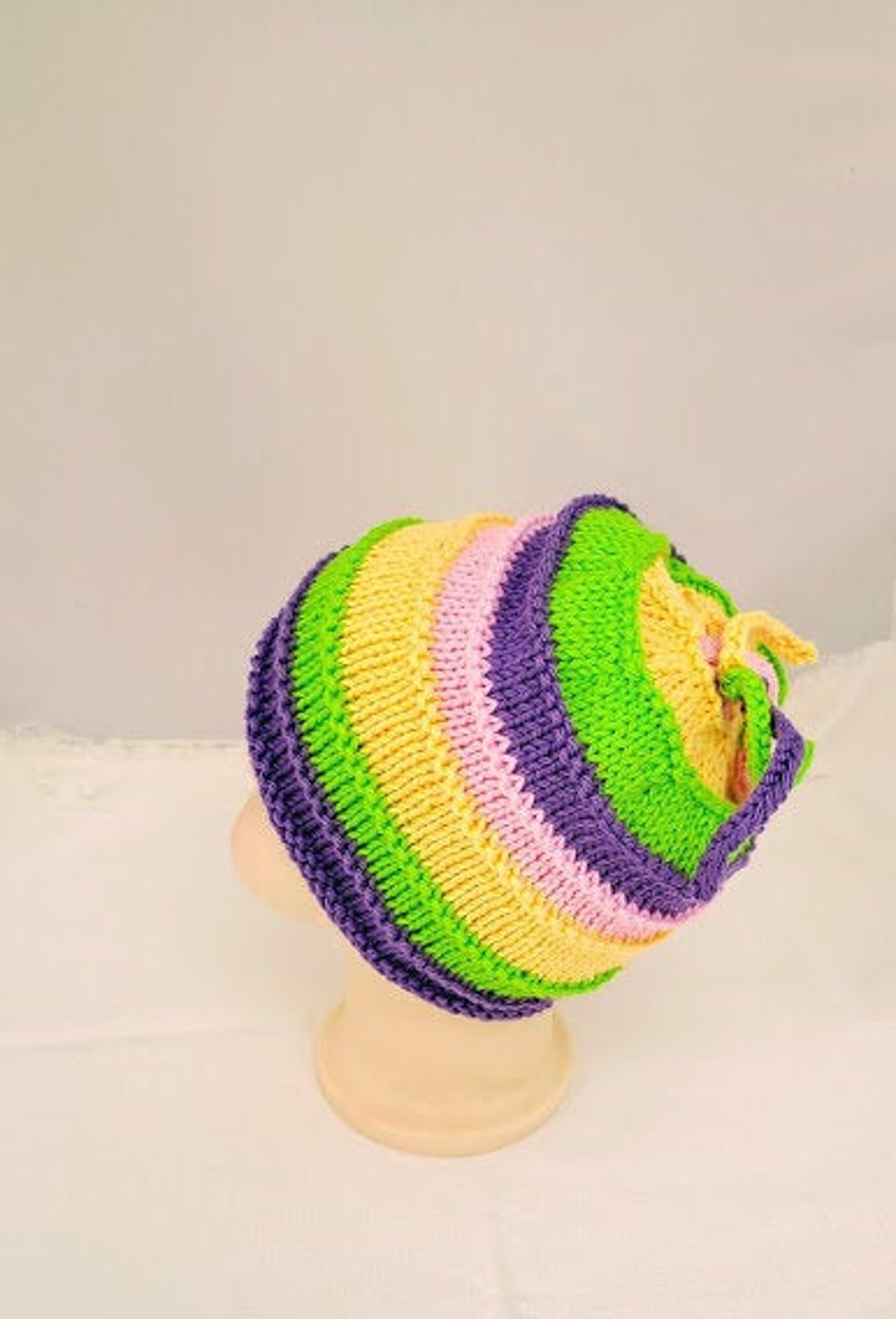 Easter Egg Beanie Easter Hat With Tassel Pastel Spring - Etsy