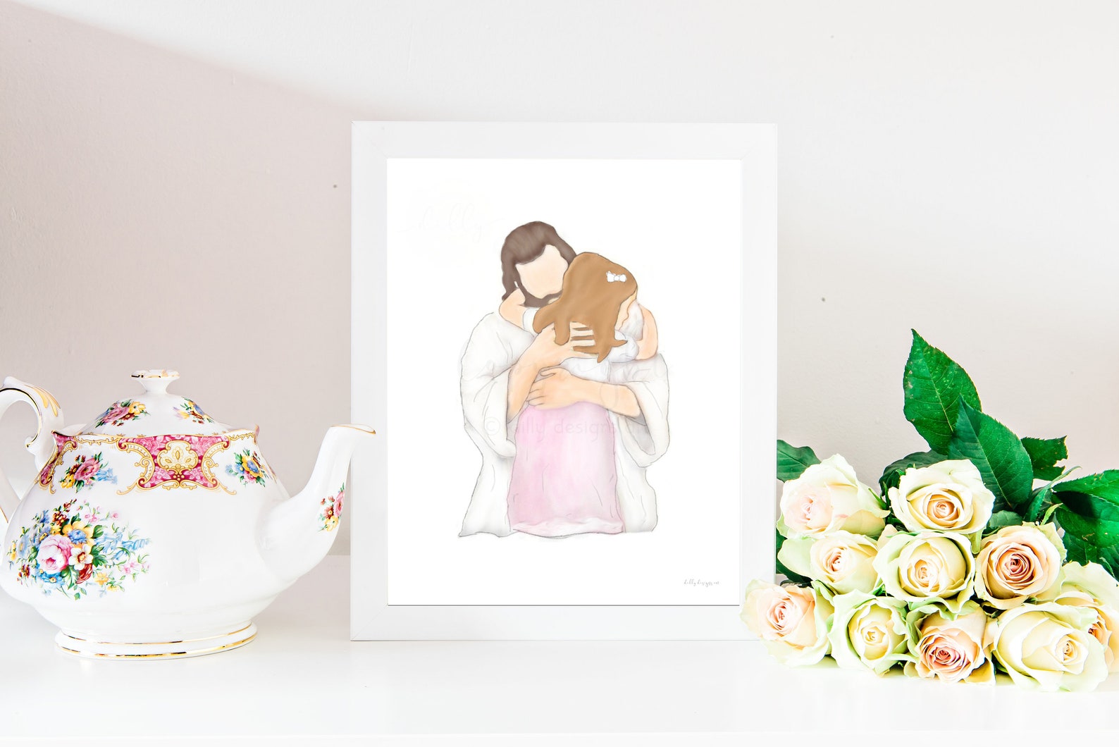Jesus Christ Hugging Child Art Print: Christian Home Decor (digital ...