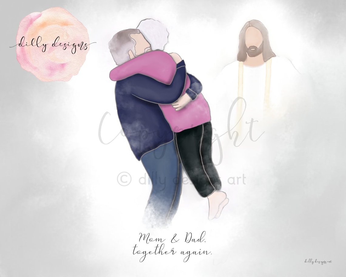 Reuniting in Heaven, Mom and Dad, Grandma and Grandpa, Christ Art ...
