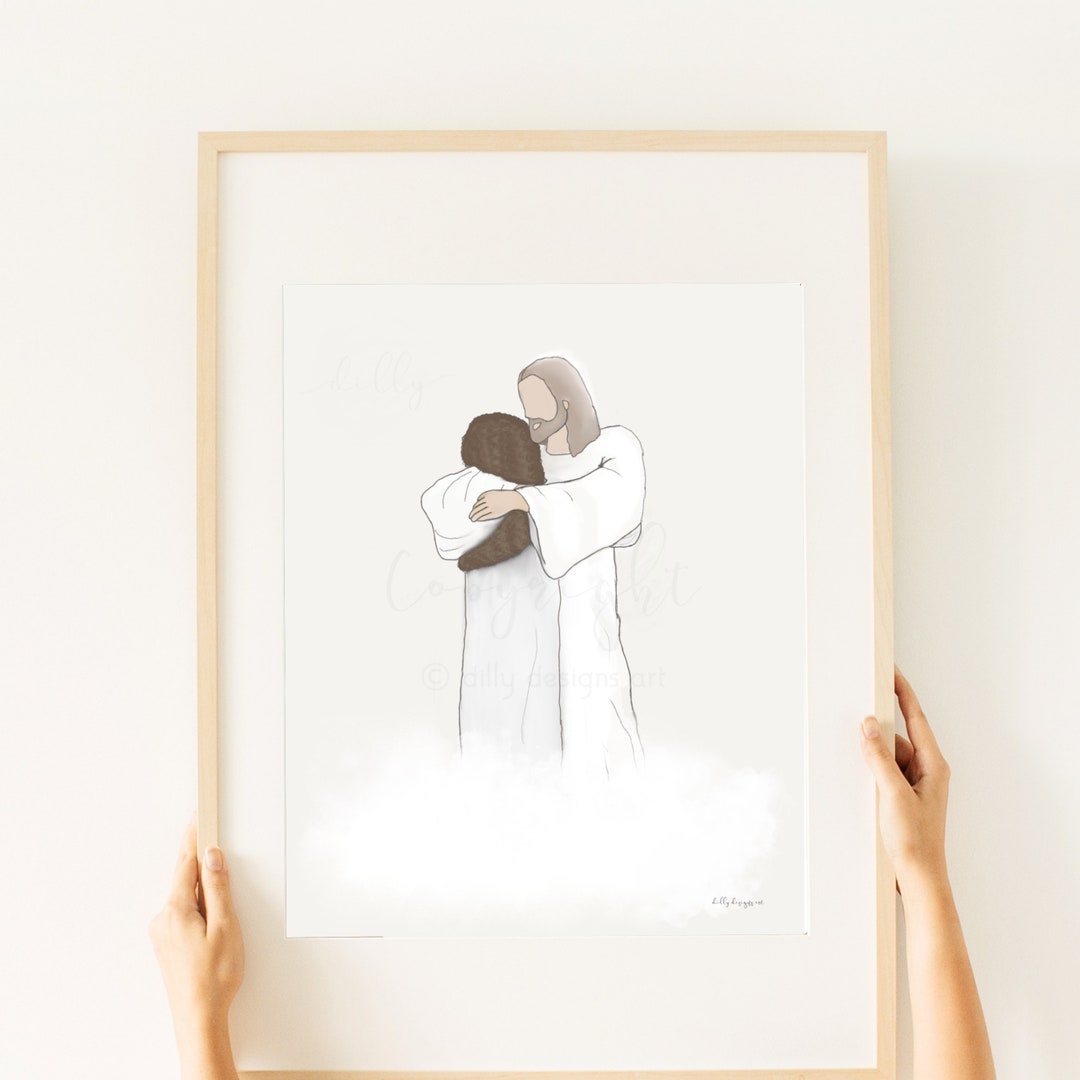Woman Hugging Christ, Hugging Jesus, Welcome Home, Reunion in Heaven ...