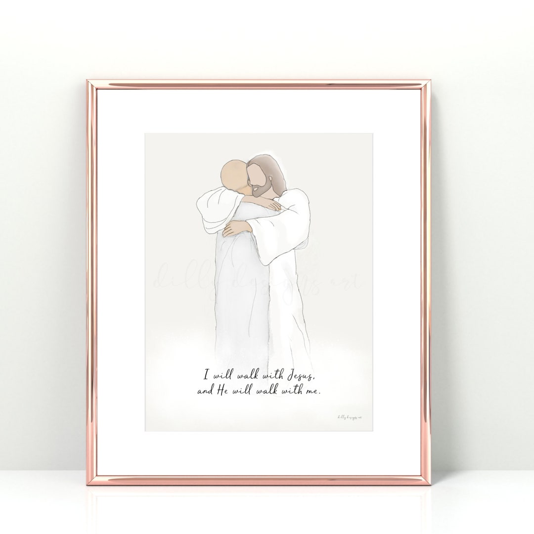 Jesus Embrace Art: Christian Memorial Gift (digital Download) - Etsy