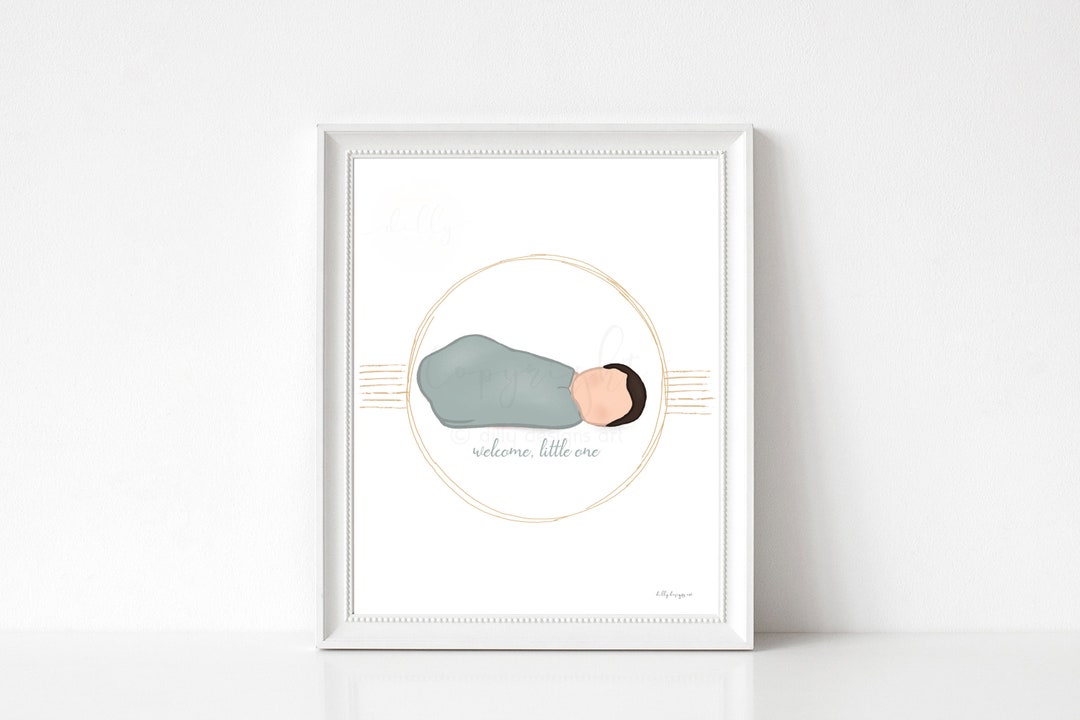 Baby Boy Art, Nursery Art, Welcome, Little One, Printable Nursery ...