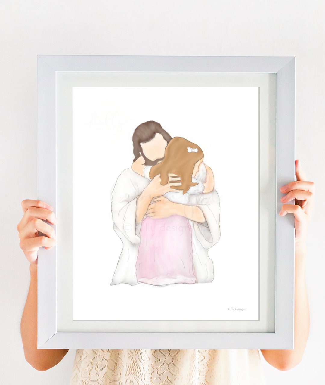 Jesus Christ Hugging Child Art Print: Christian Home Decor (digital ...
