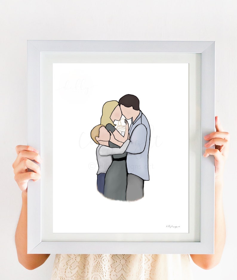 Invisible Baby Angel Our Angel Family Picture Family | Etsy