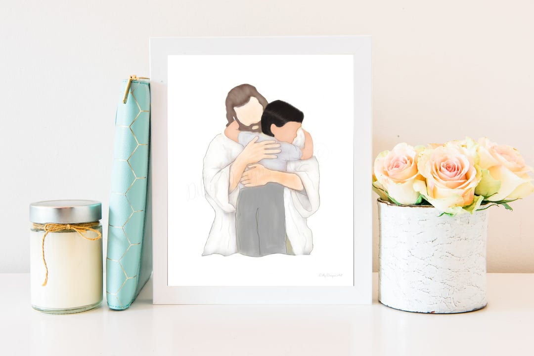 Christ and Child Art Print: LDS Savior Illustration (digital Download ...
