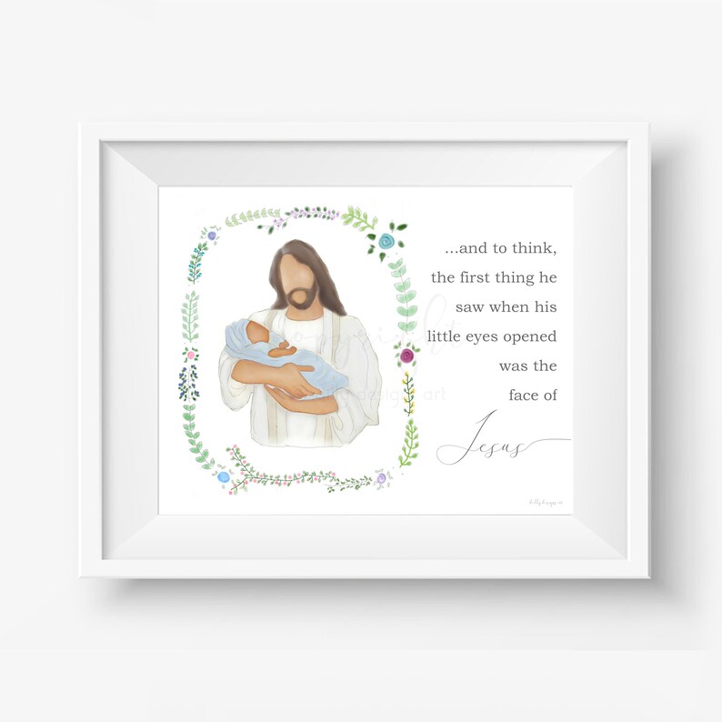 Baby Loss Gift Boy Baby Memorial Blue Blanket Dark Skin - Etsy