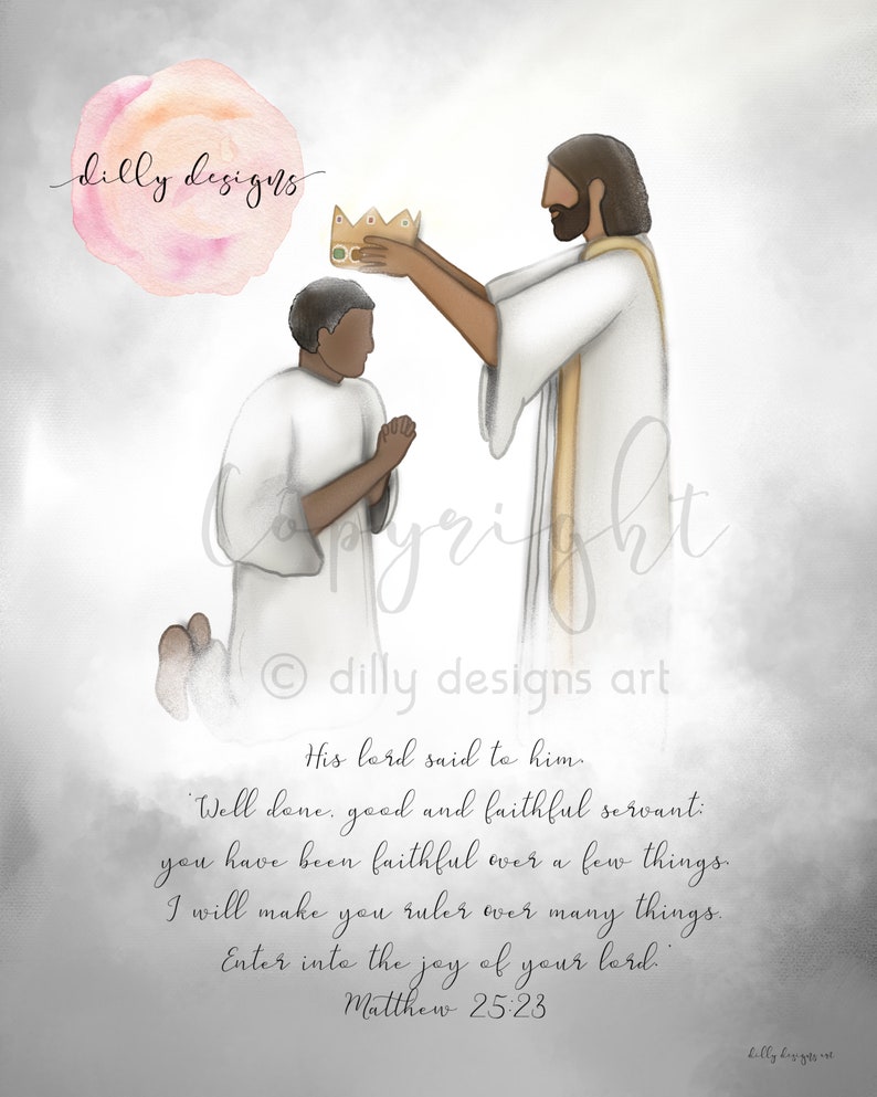 Crowning by Jesus Well Done Good and Faithful Servant | Etsy