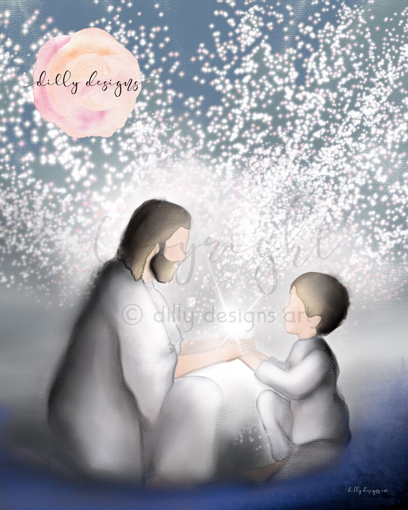 The Light of Christ Boy With Jesus Christian Art Jesus Art - Etsy