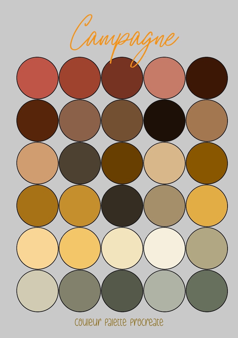 Procreate Color Palette Campaign - Etsy
