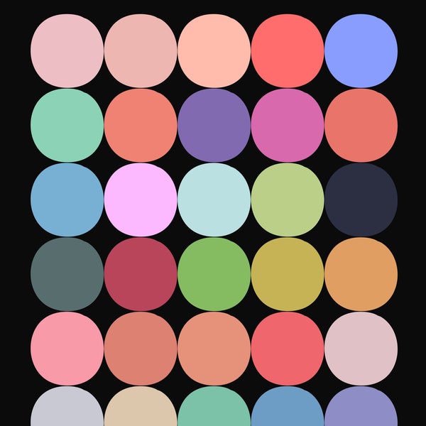 Pastel Color Palette Procreate Etsy