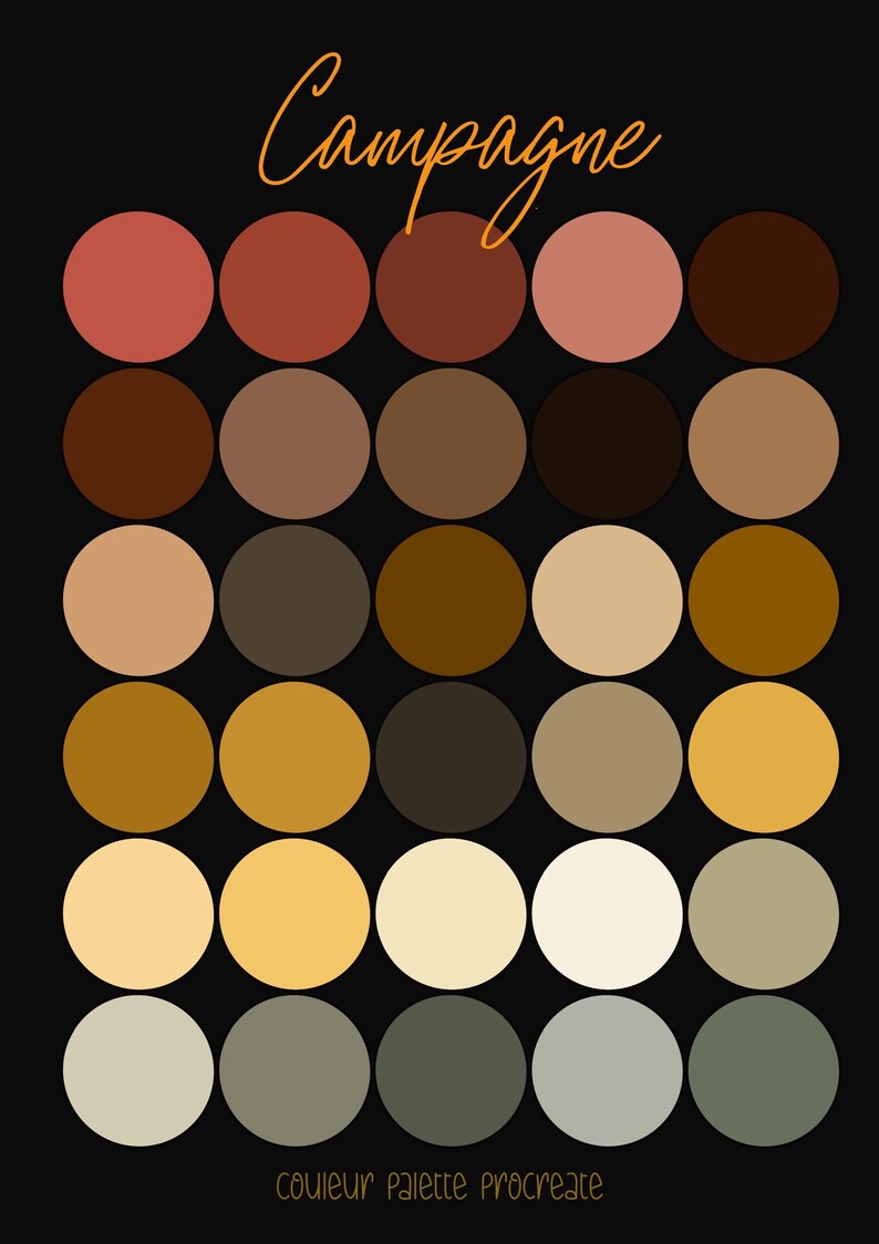 Procreate Color Palette Campaign - Etsy