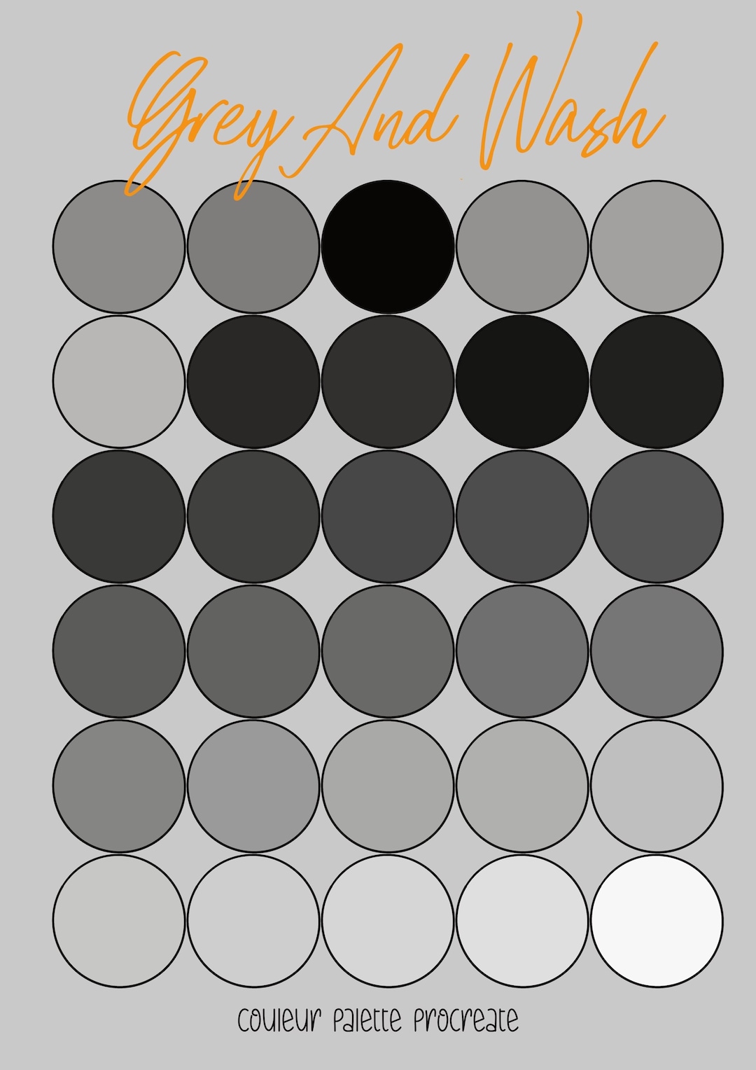 Gray and Wash Color Palette Procreate - Etsy UK