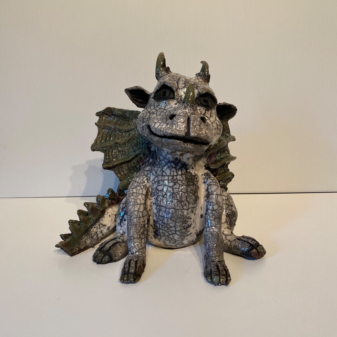 Céramic Raku Baby Dragon - Etsy