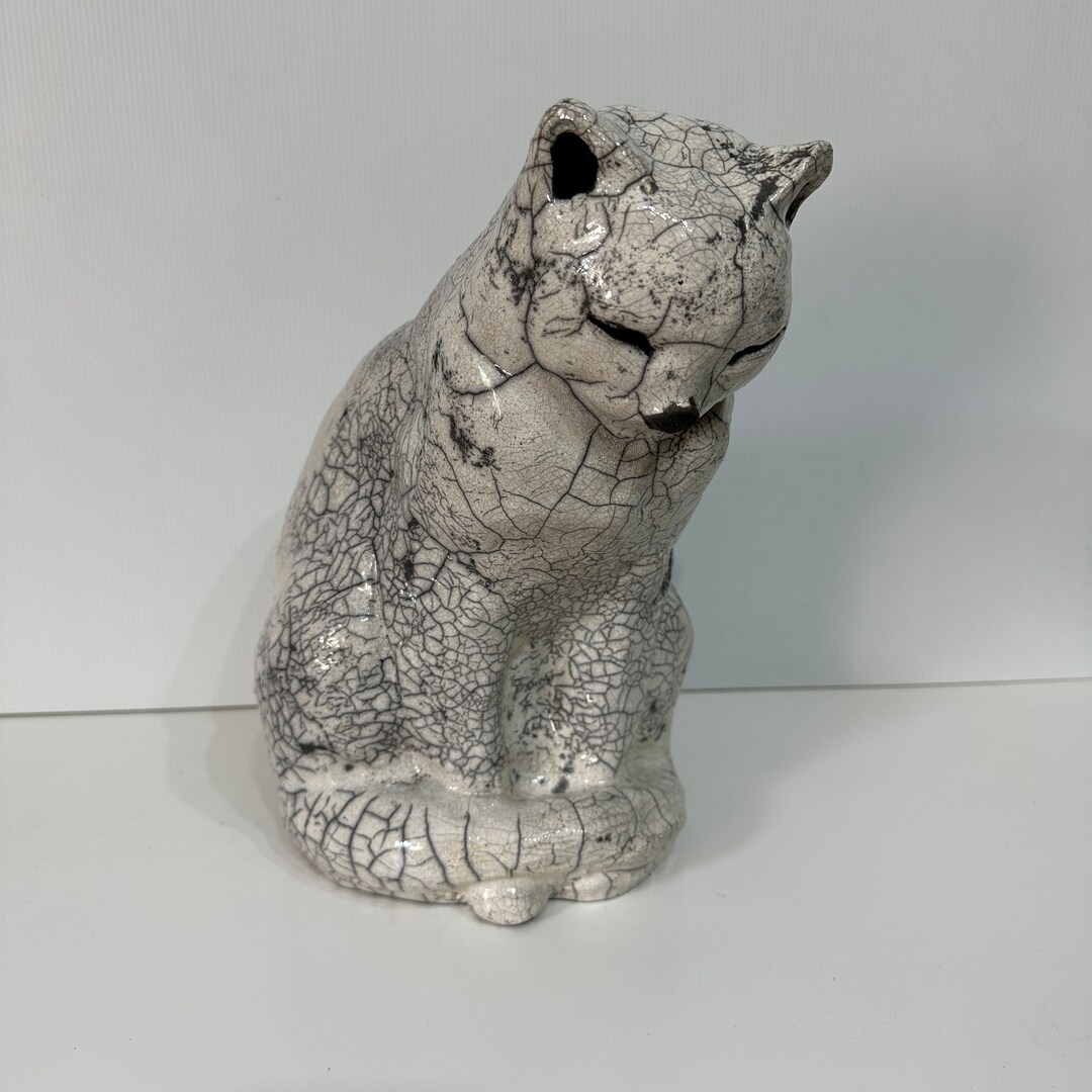 Céramic Raku the Cat - Etsy