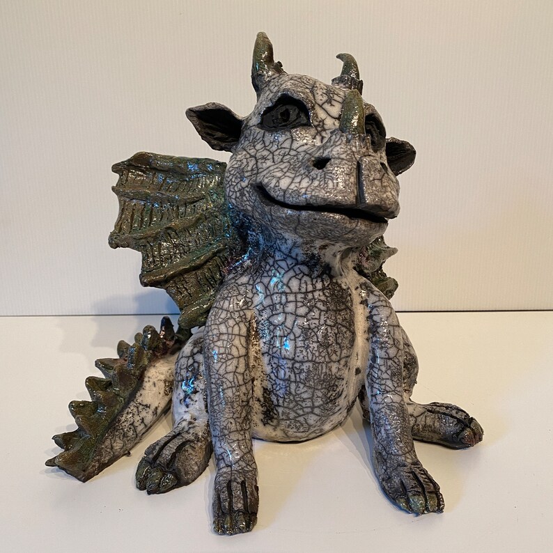 Céramic Raku Baby Dragon - Etsy
