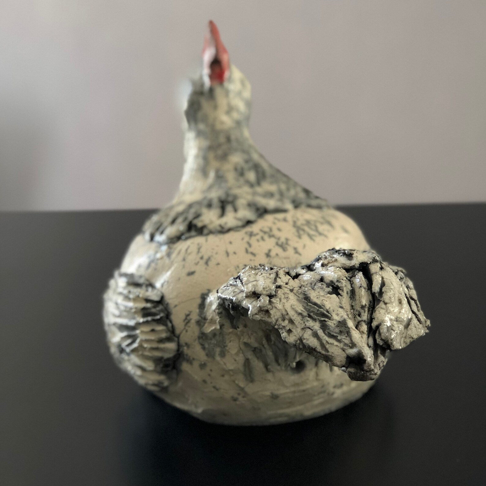 Céramic raku La Poule et son poussin - Etsy France